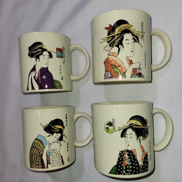 Source Unknown | Dining | Geisha Coffee Mugs Made In Japan Standard ...